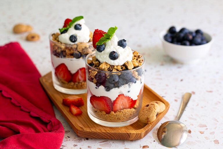 Red White & Blue Cookie Trifle Cups for Summer - Gluten Free & More